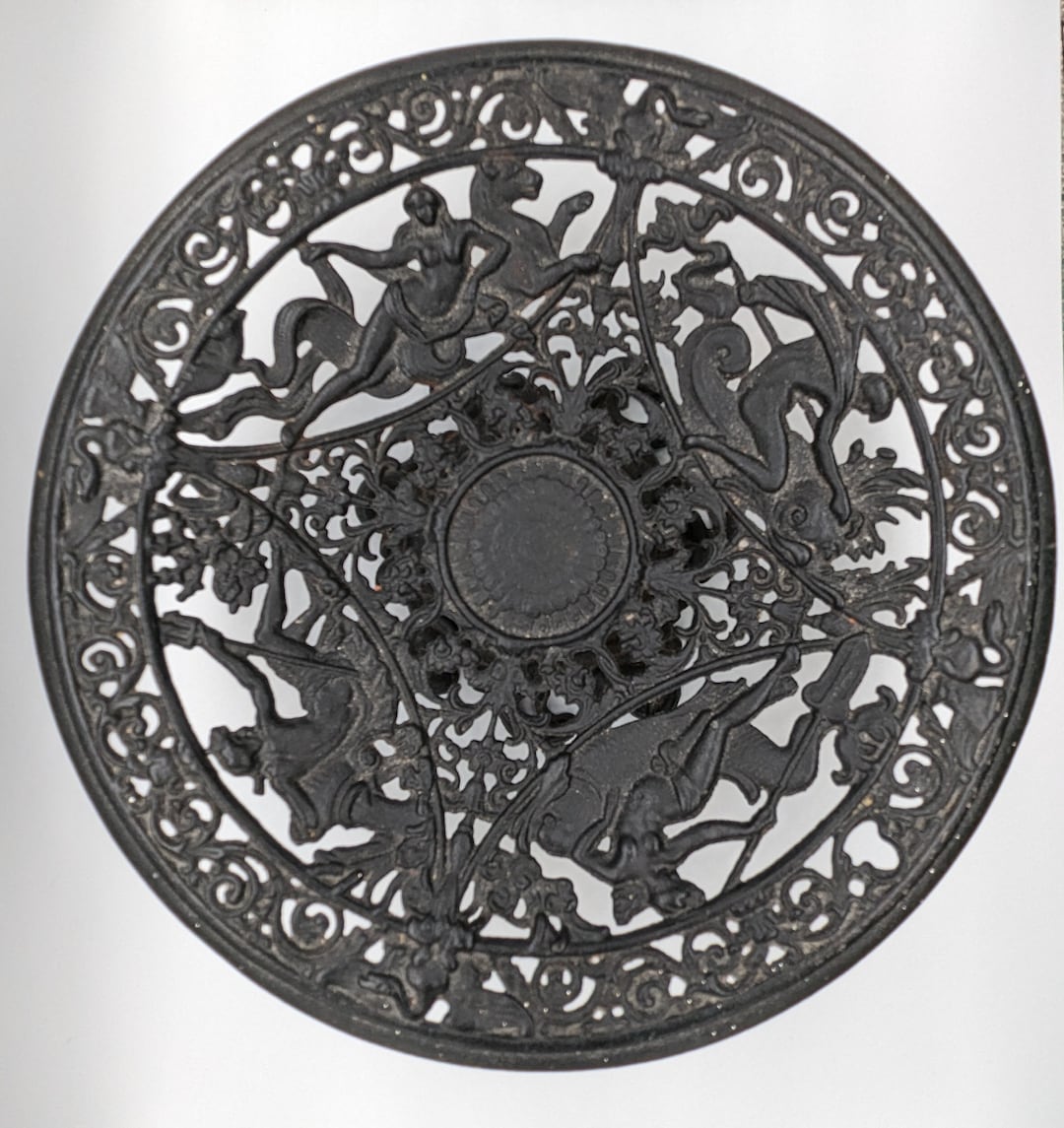 Robert Emig Greek Gods Mythology Cast Iron Ornate Pedestal Compote ...