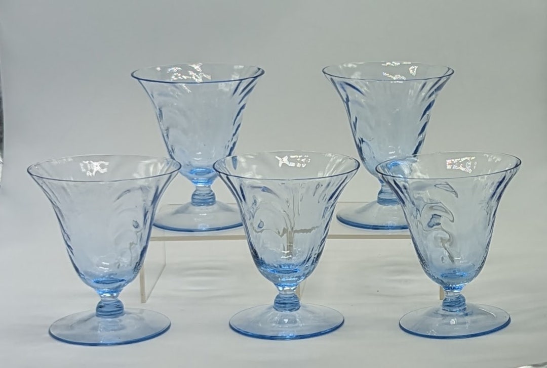 Cambridge Caprice – Moonlight Blue, Oyster or Fruit Cocktail, Stem #300 ...