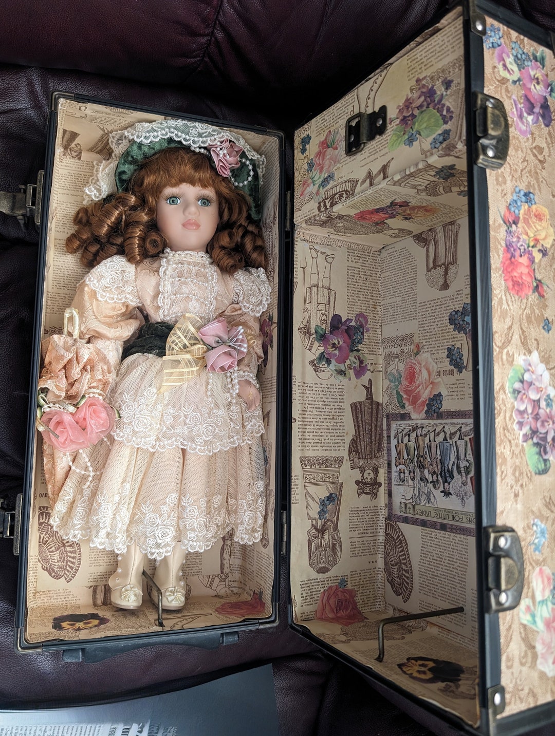 Collectors Choice by Dandee 16” Fine Bisque Porcelain Doll With Parasol ...