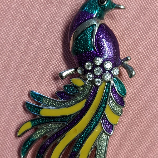 Peacock Enamel Pin - Etsy