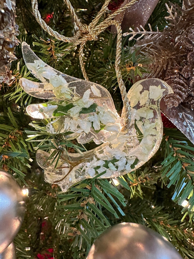 Dove Ornaments Made With Real Dried Flowers - Etsy