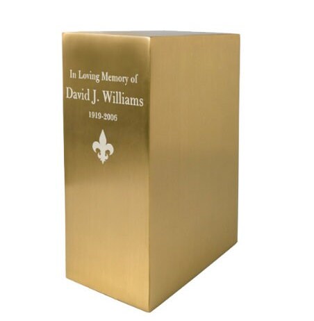 Rectangular Urn in Brushed Brass or Pewter - Etsy