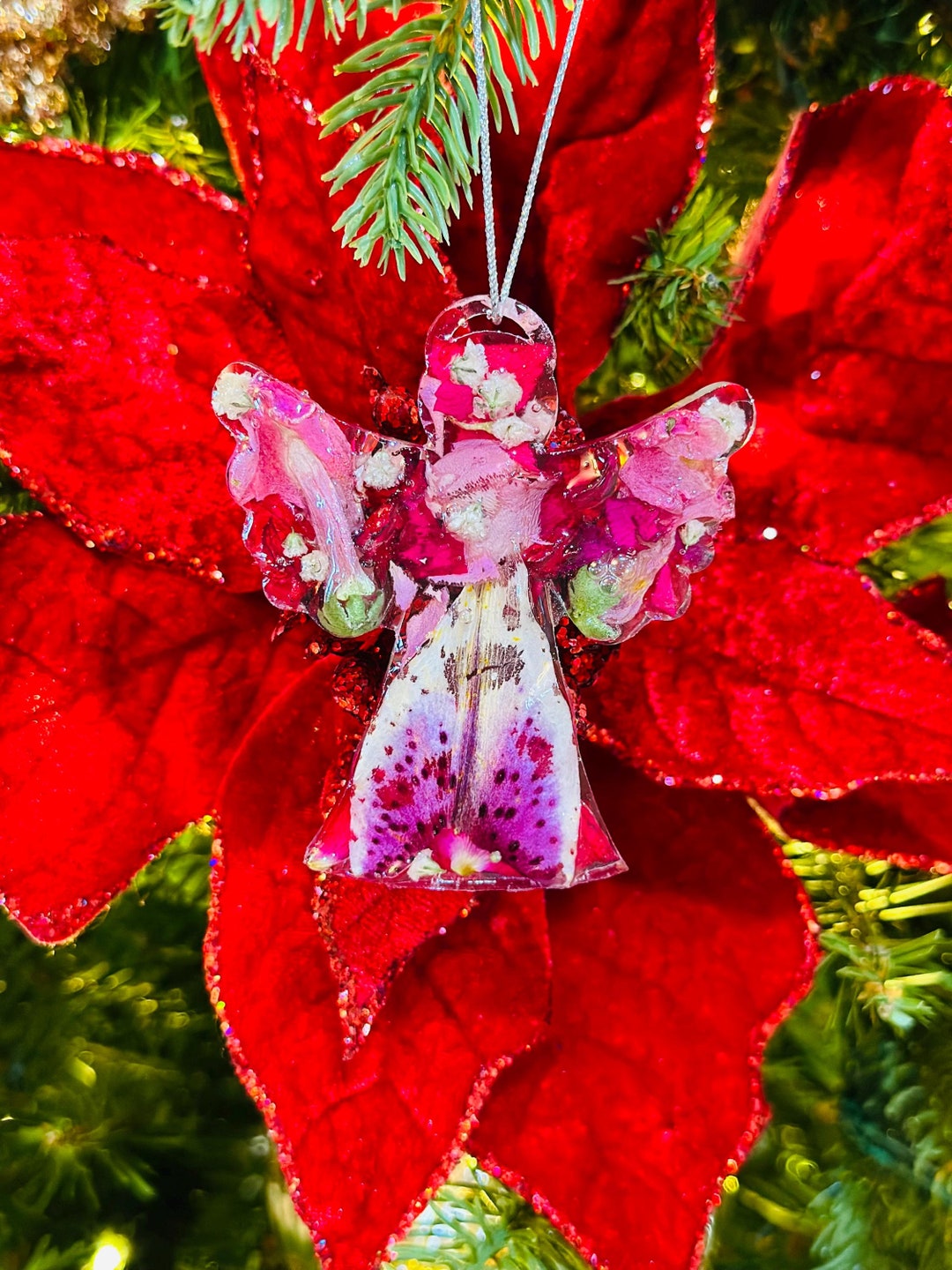Angel Ornaments Made With Real Dried Flowers - Etsy