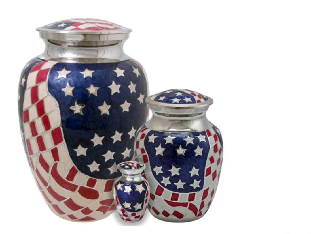 American Flag Brass Urn (three Sizes) - Etsy