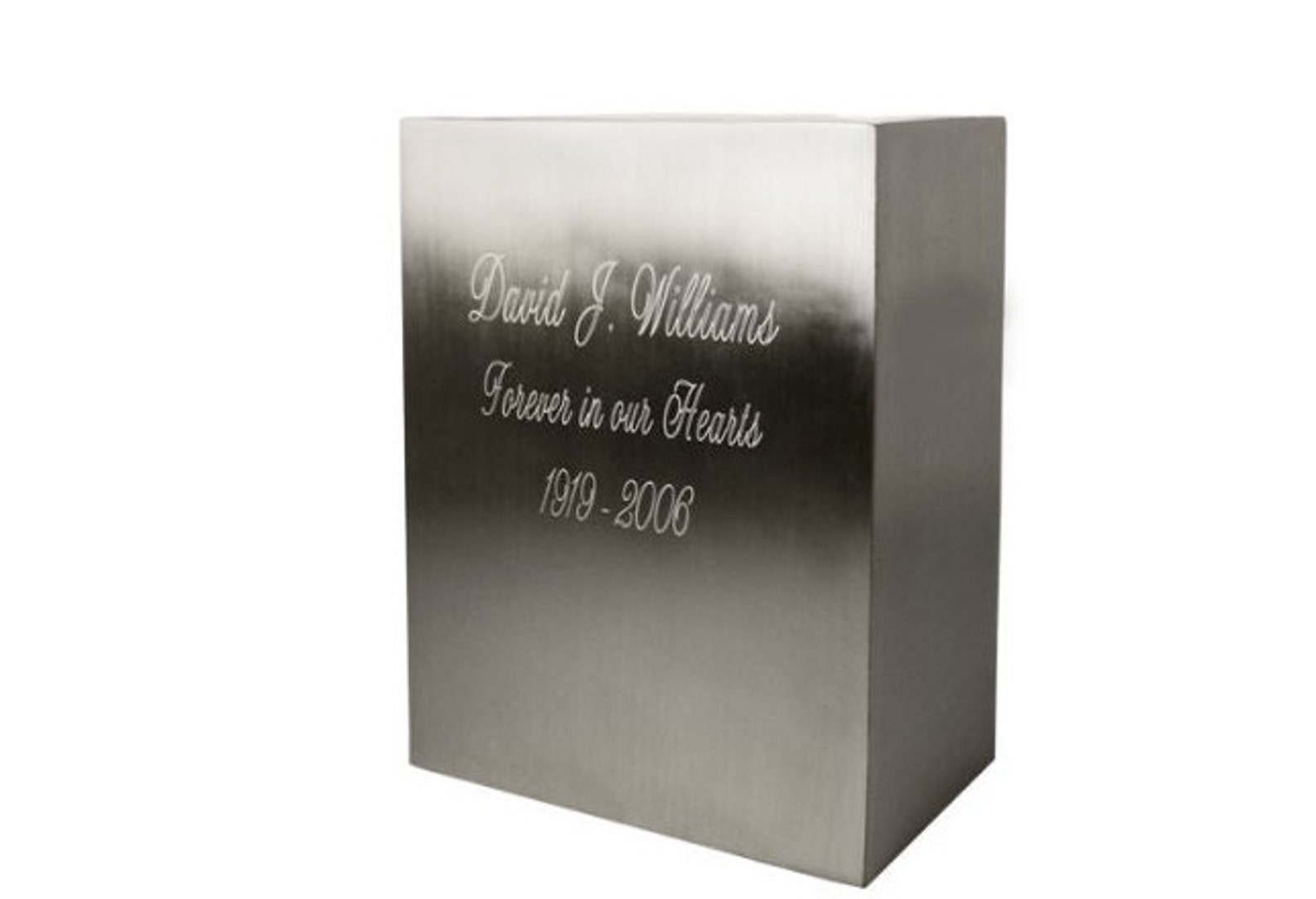 Rectangular Urn in Brushed Brass or Pewter - Etsy