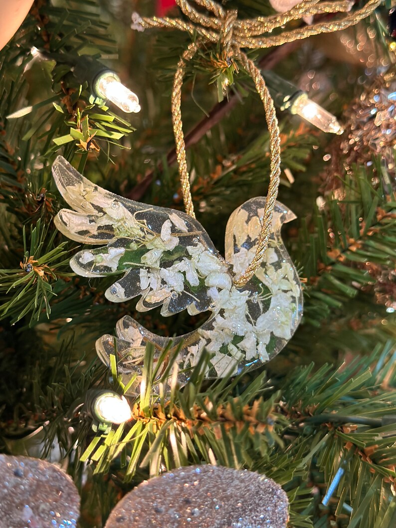Dove Ornaments Made With Real Dried Flowers - Etsy