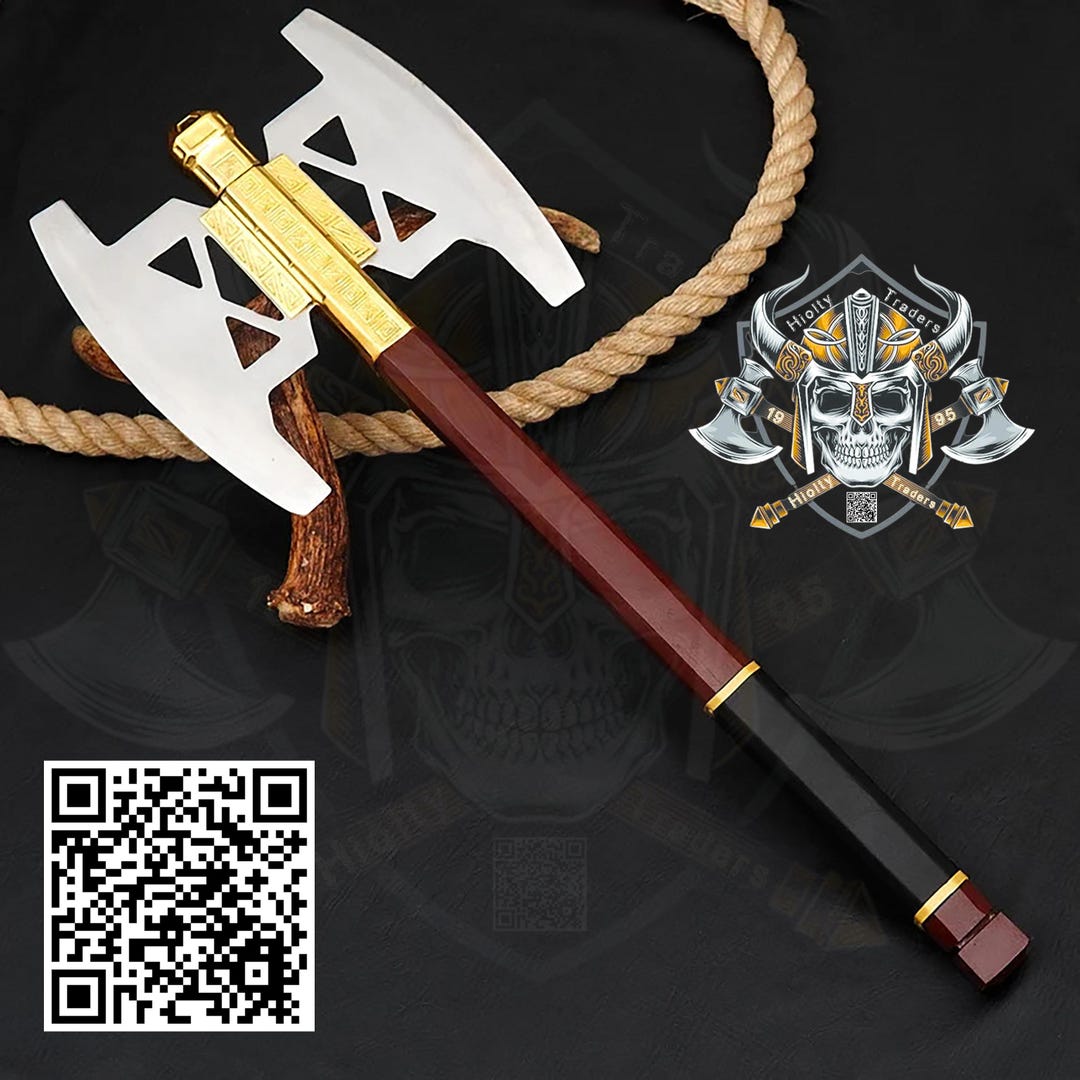 Hiolty-31 Gimli Battle Axe Handmade Replica Lord of the Rings LOTR Gold ...