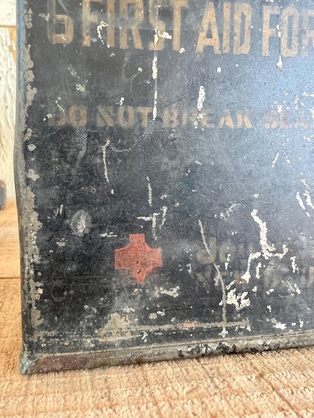 Antique Chippy Black Metal Johnson & Johnson Railroad Wound - Etsy