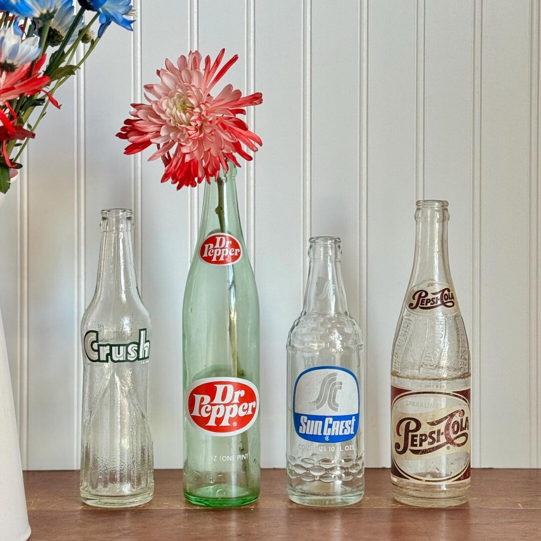 YOUR CHOICE Vintage Collectible Glass ACL Soda Bottle / Pop Bottle With ...