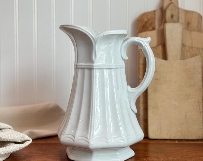 Stunning Antique 1860-1894 English Ironstone Pitcher in Beautiful "de ...