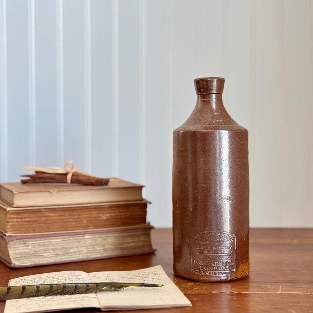 Extra Large 32 Oz. Antique Salt Glazed English Stoneware Master Ink ...