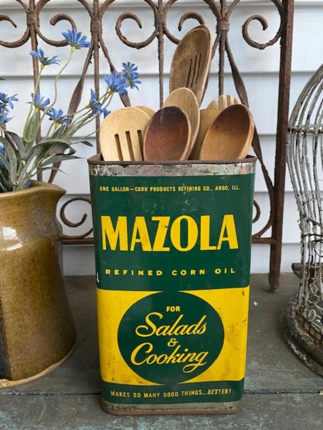 Vintage Mazola Refined Corn Oil Tin no Lid Vintage - Etsy