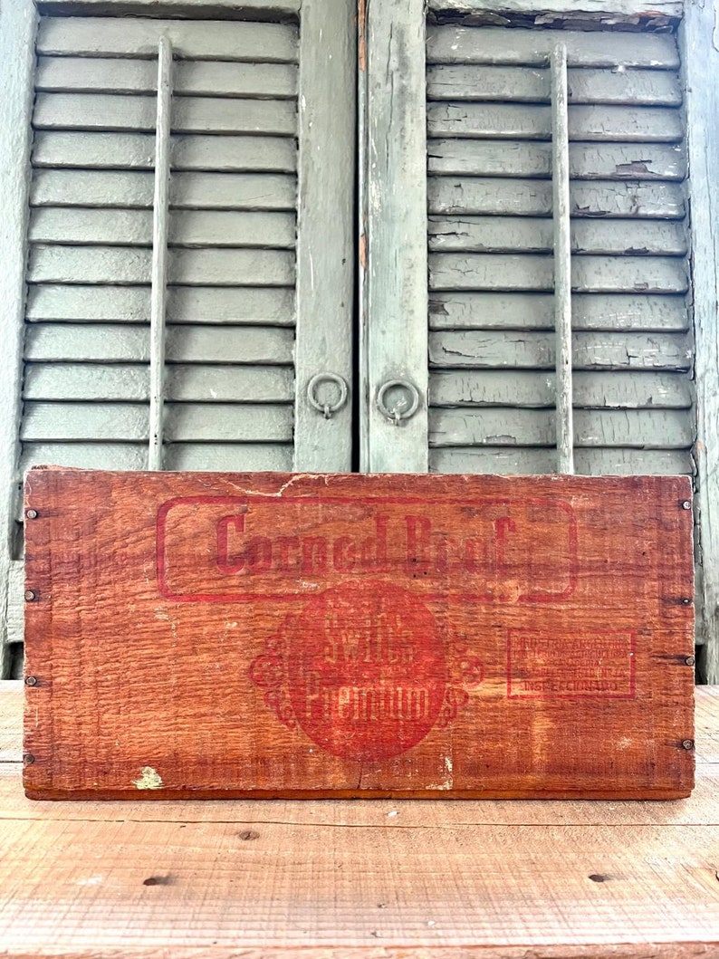 Vintage Swift's Premium Corned Beef Wooden Crate / Box - Etsy