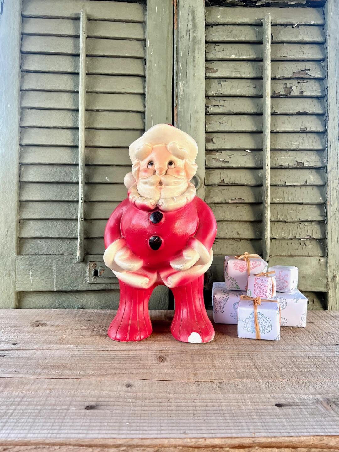Large Vintage Chalkware Santa Bank – 1940s Christmas Decor - Etsy