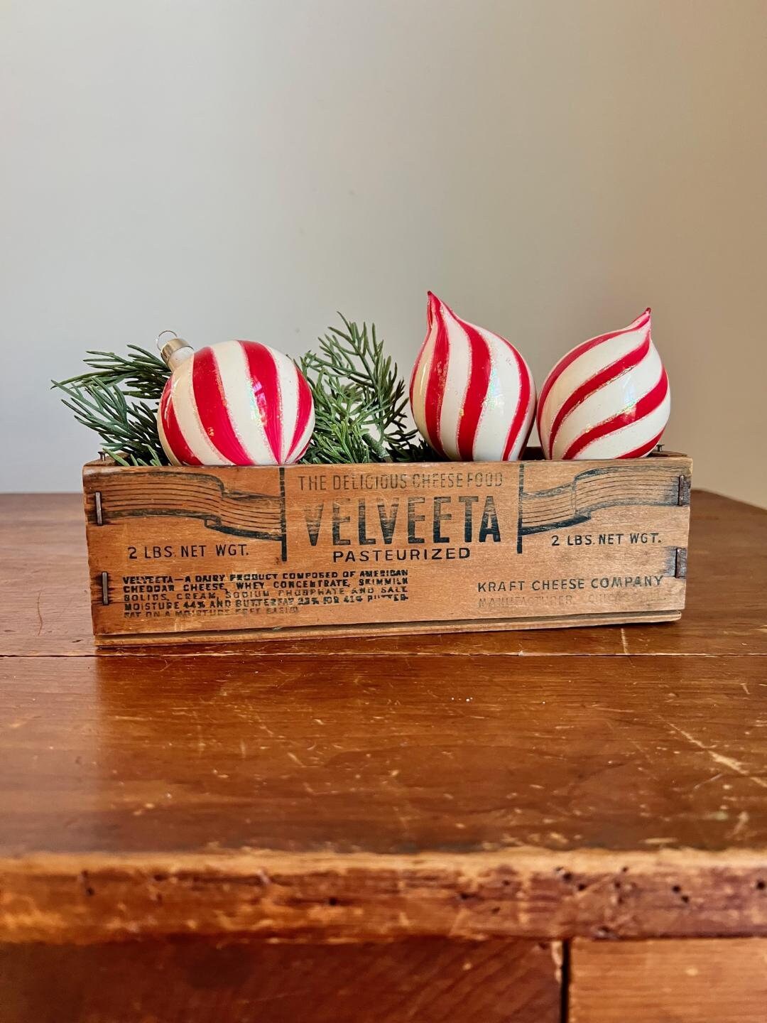 Vintage Velveeta Wood Cheese Box With Advertising Farmhouse - Etsy