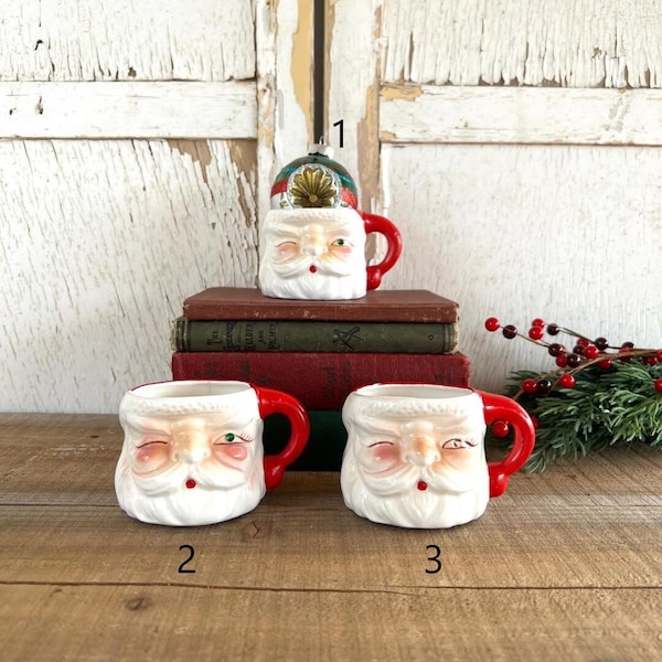 Vintage Santa Mugs - Etsy