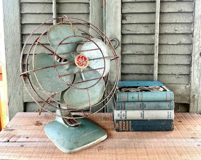 Awesome Vintage General Electric Table Fan in Fabulous Teal not Working ...