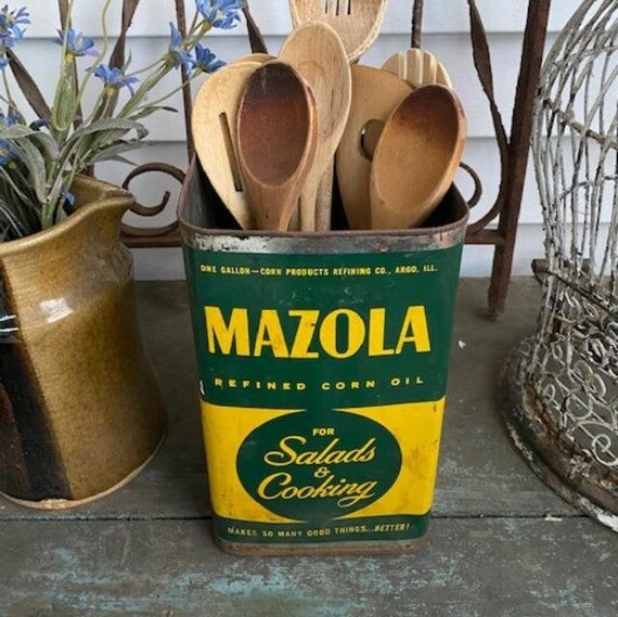 Vintage Mazola Refined Corn Oil Tin no Lid Vintage - Etsy