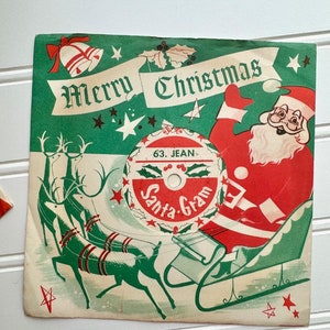 Fun Vintage 1950s Santa-gram Records With Your Choice of Available Name ...