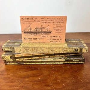 YOUR CHOICE of Vintage Wood & Brass Folding Extension Rulers - Lufkin ...