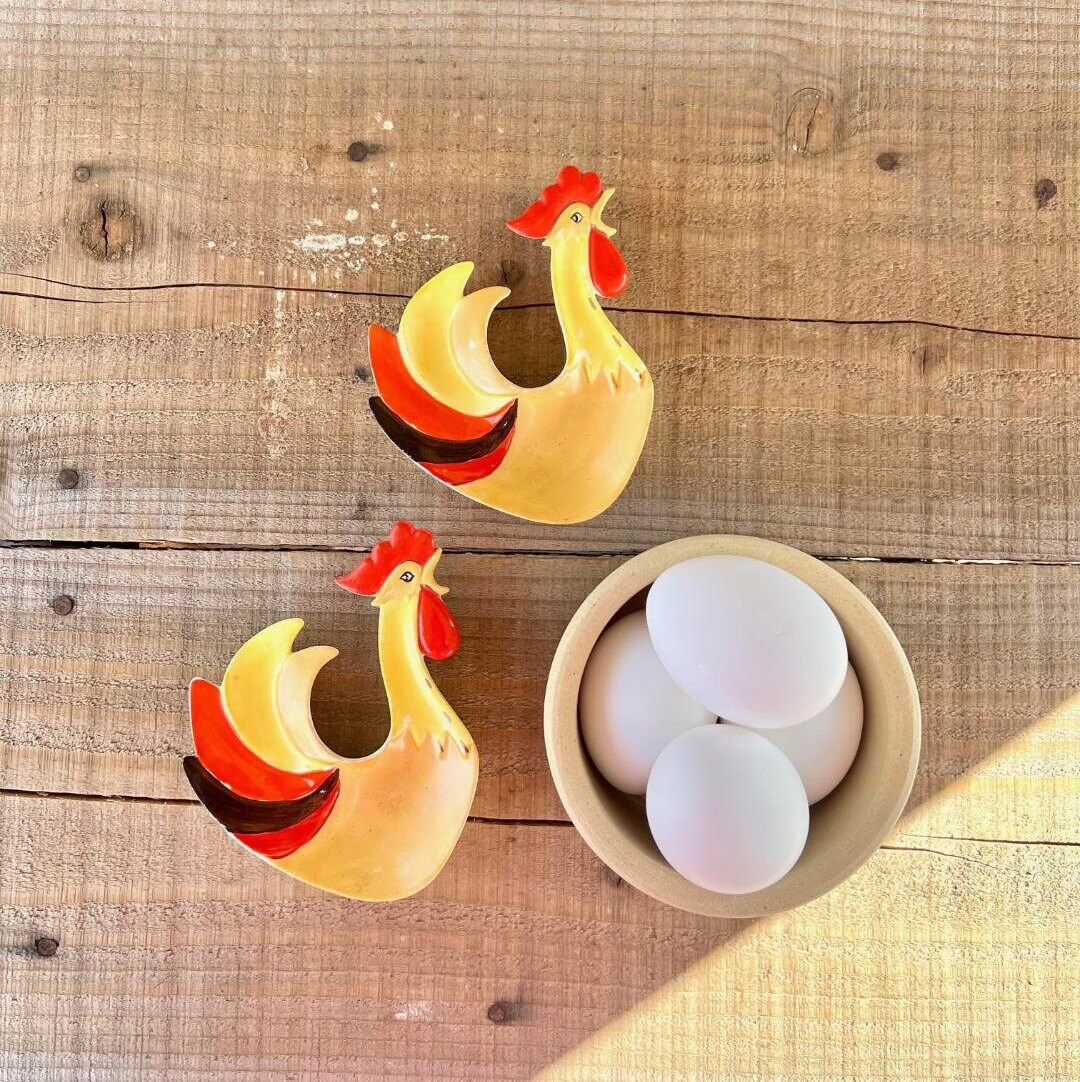 Wonderful Pair of Vintage 1960 Holt Howard Rooster Wall Hangers ...