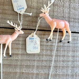 Vintage Celluloid Reindeer Picks, Boscov's Christmas Decor, Set of 6 - Etsy