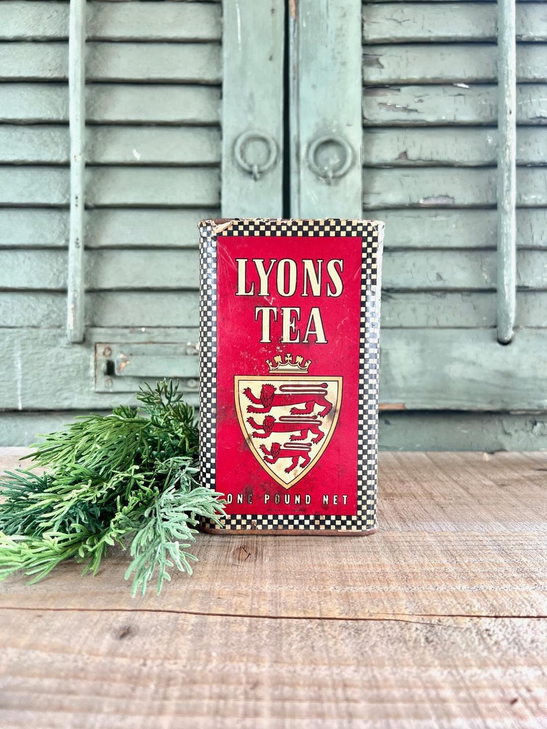 Phenomenal Vintage Lyons Tea Tin With Paper Label Paint Can - Etsy