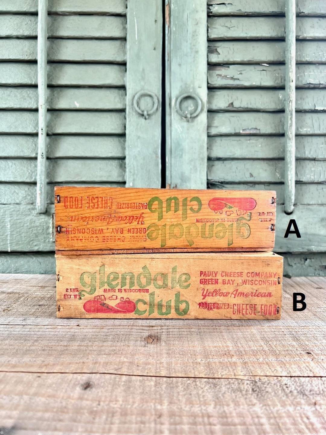 YOUR CHOICE of Wonderful Vintage Primitive Wooden Cheese Box, Glendale ...