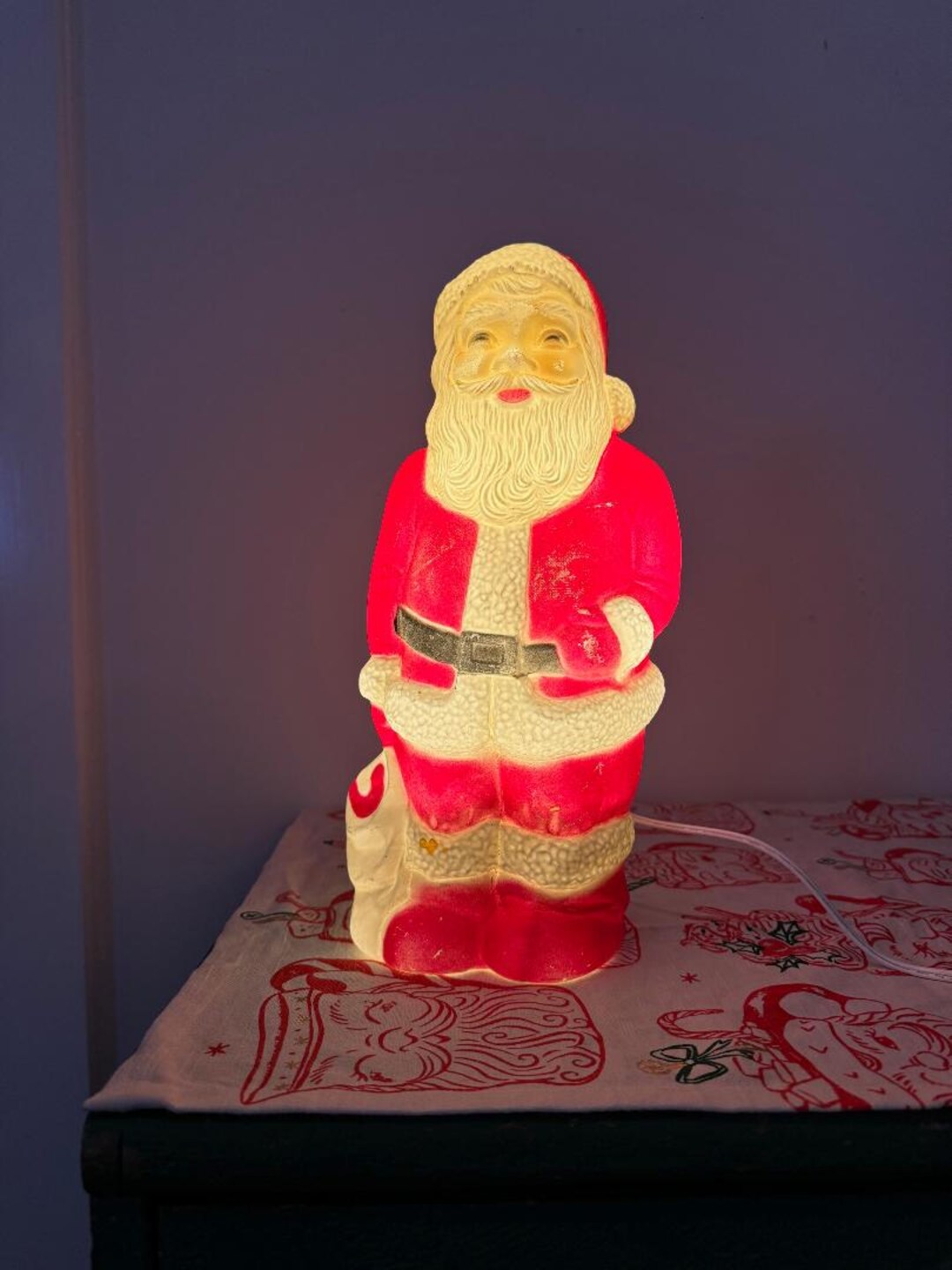 Awesome Vintage Union Products Santa Blow Mold With New Light Kit ...