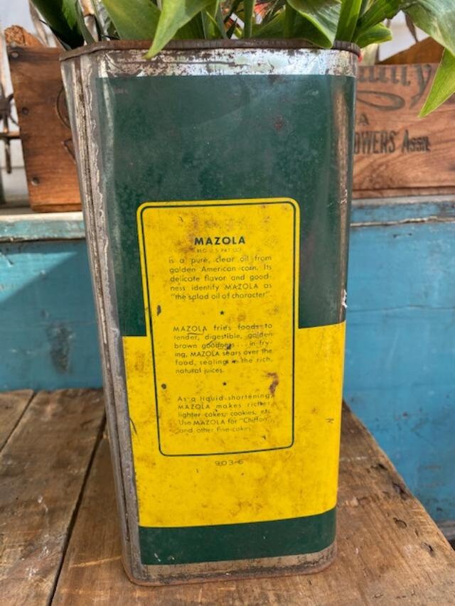 Vintage Mazola Refined Corn Oil Tin no Lid Vintage - Etsy