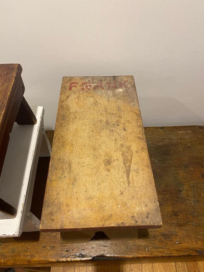 Unique Primitive Vintage Wooden Step Stool Farmhouse | Etsy