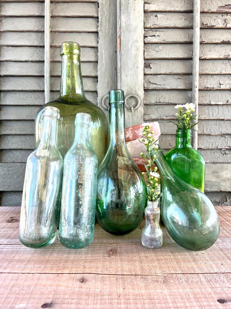 Lovely Antique 1800s Round Bottom Bottle Farmhouse French - Etsy