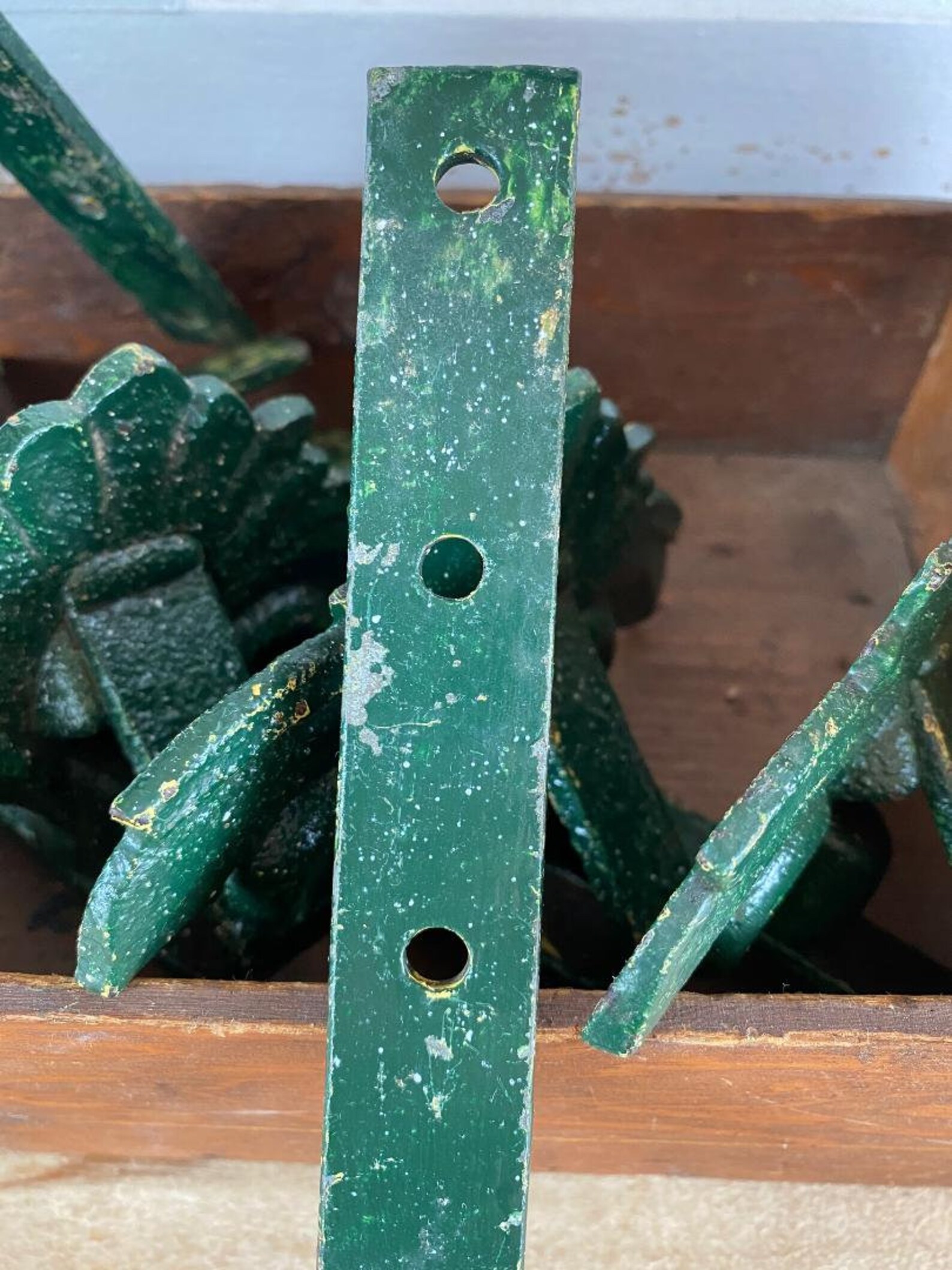 PAIR of Antique Victorian FN Peter & Bro Chippy Green Cast - Etsy