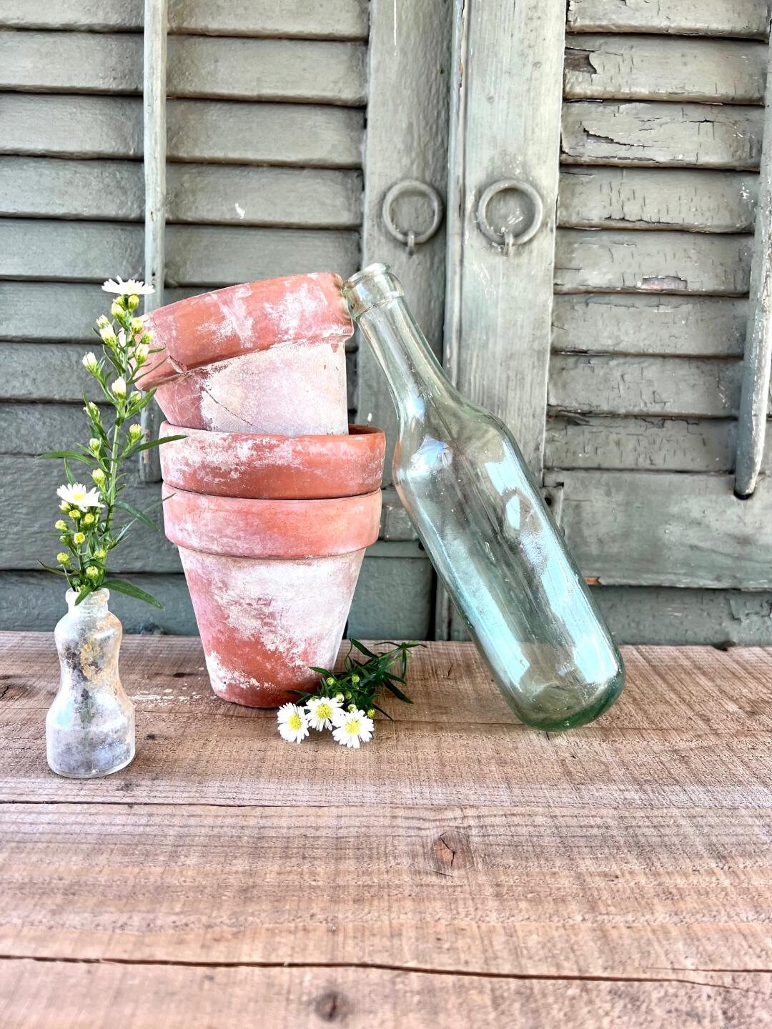 Lovely Antique 1800s Round Bottom Bottle - Farmhouse, French Country ...