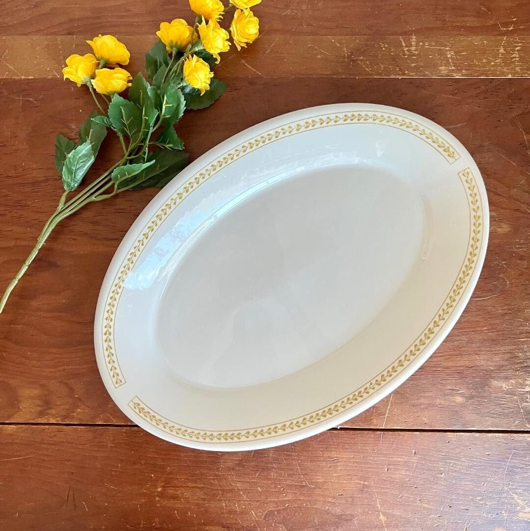 Chunky Vintage Homer Laughlin Restaurant Ware Platter With Lovely ...