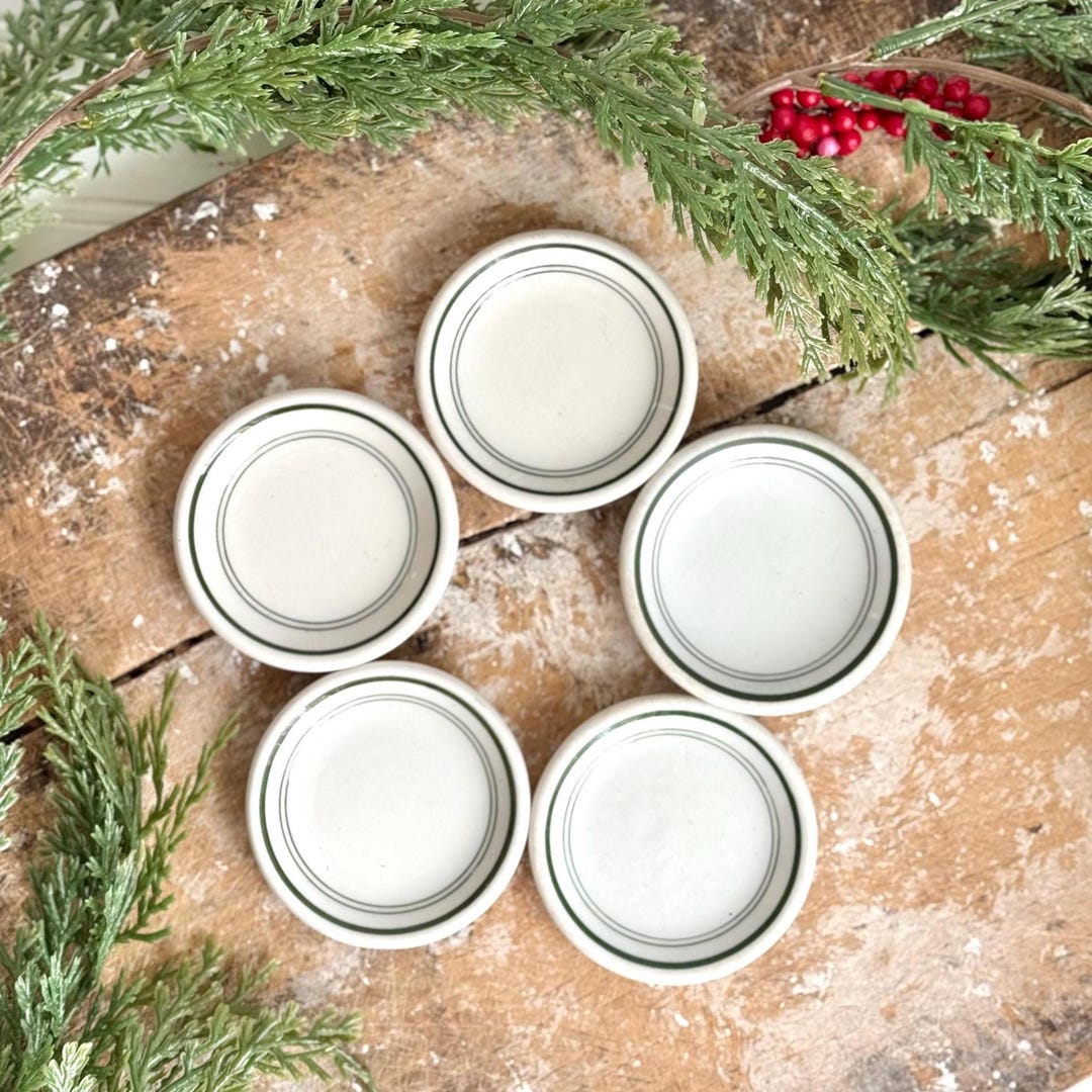 Set of Five (5) Vintage Restaurant Ware Semi Chunky Butter Pats With ...