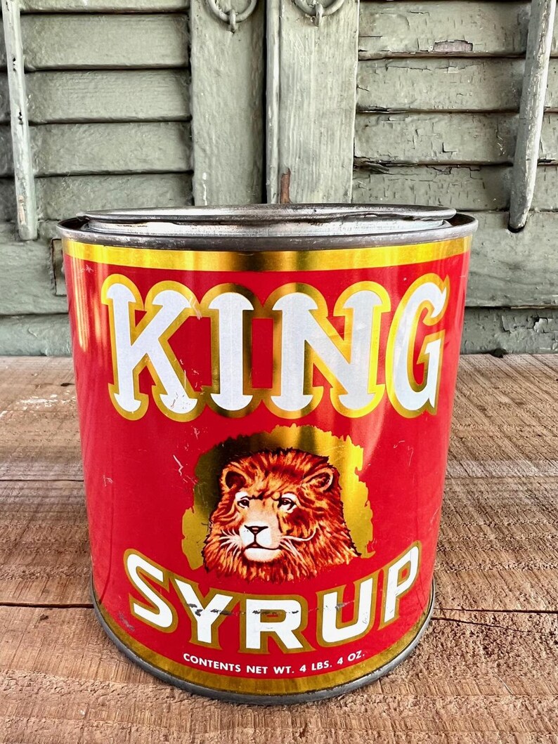 Vintage King Syrup Litho Advertising Tin America's Finest - Etsy