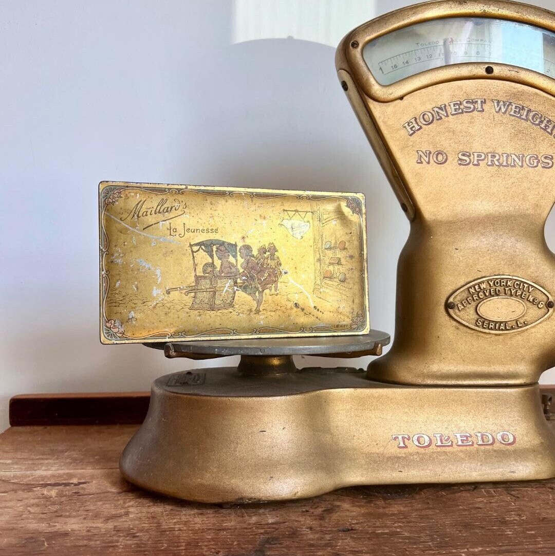 Lovely Vintage Maillard's Premium French Chocolate Gold Advertising Tin ...