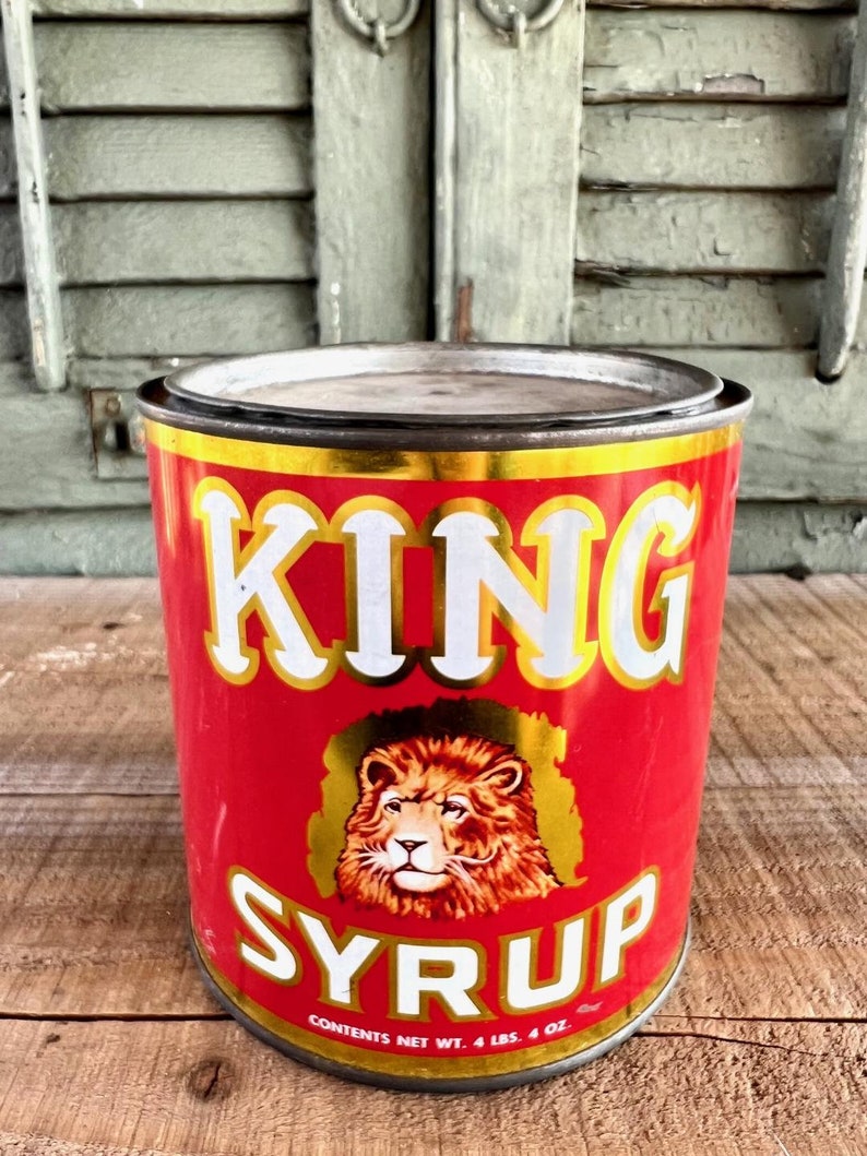Vintage King Syrup Litho Advertising Tin America's Finest - Etsy