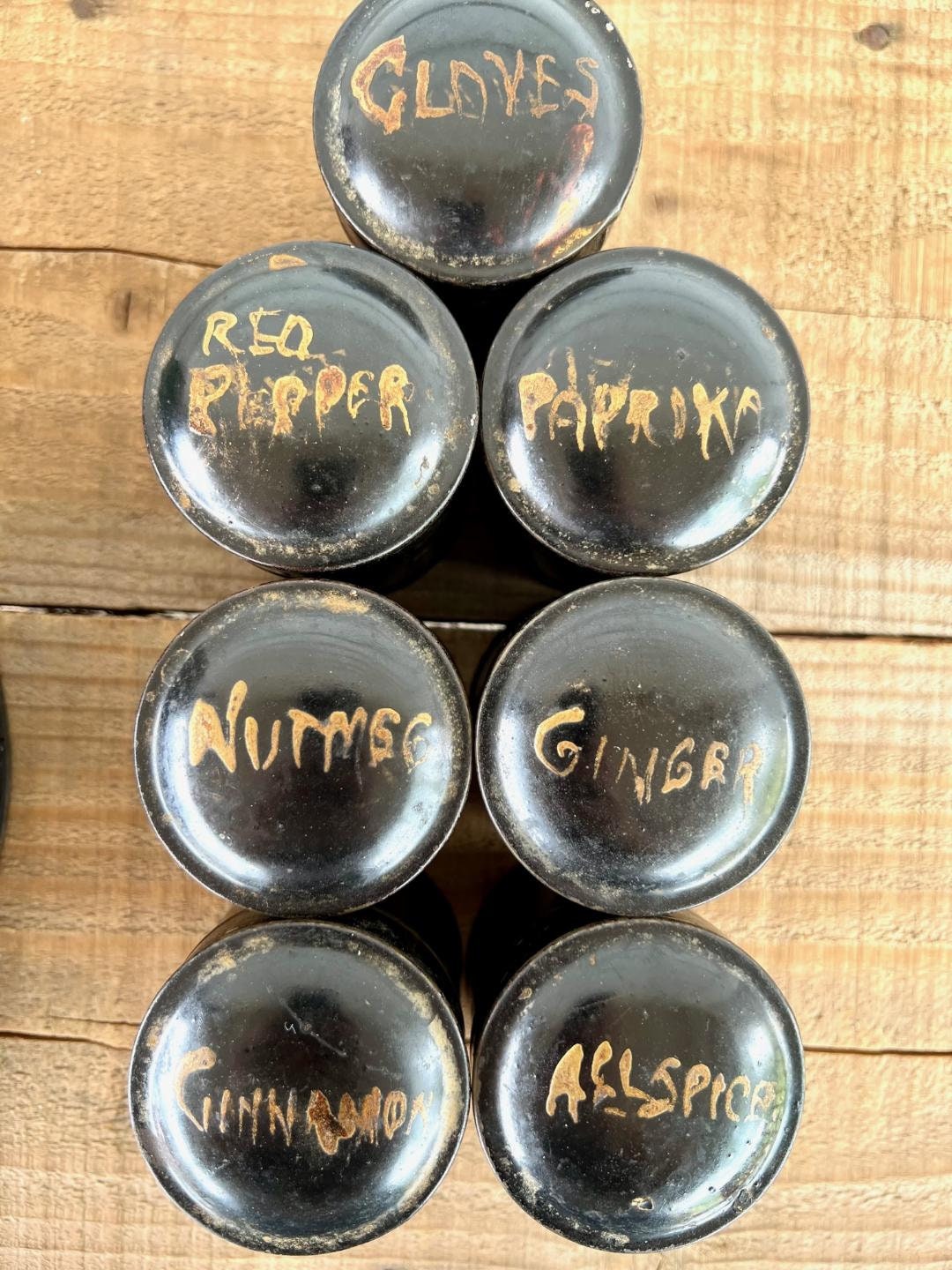 Wonderful & Rare Vintage Toleware Metal Spice Box With Seven - Etsy