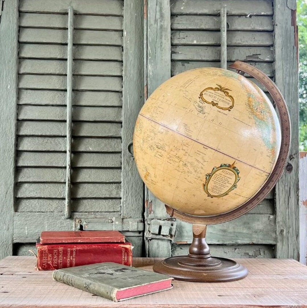 Lovely Vintage Replogle 12" World Classic Globe / Desk Top Globe ...