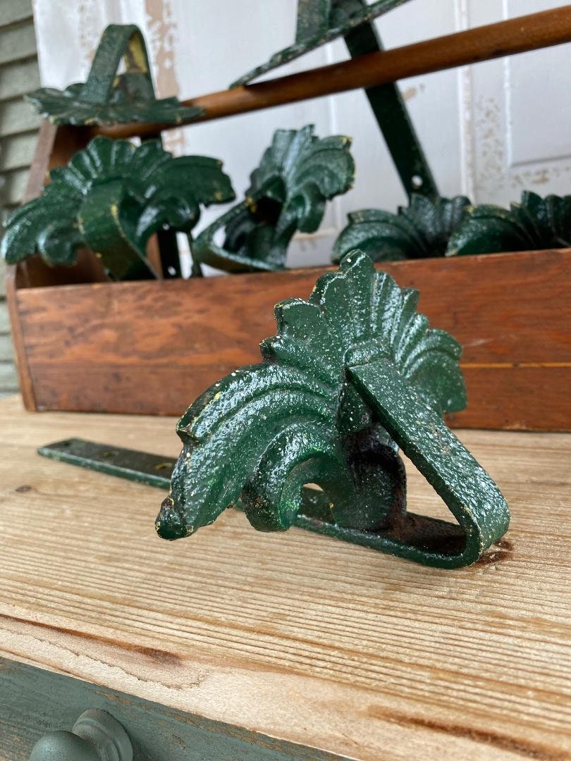 PAIR of Antique Victorian FN Peter & Bro Chippy Green Cast - Etsy