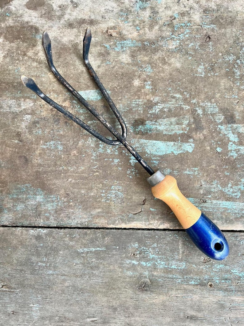 Wonderful Vintage Wood & Metal Garden Claw / Hand Rake / - Etsy