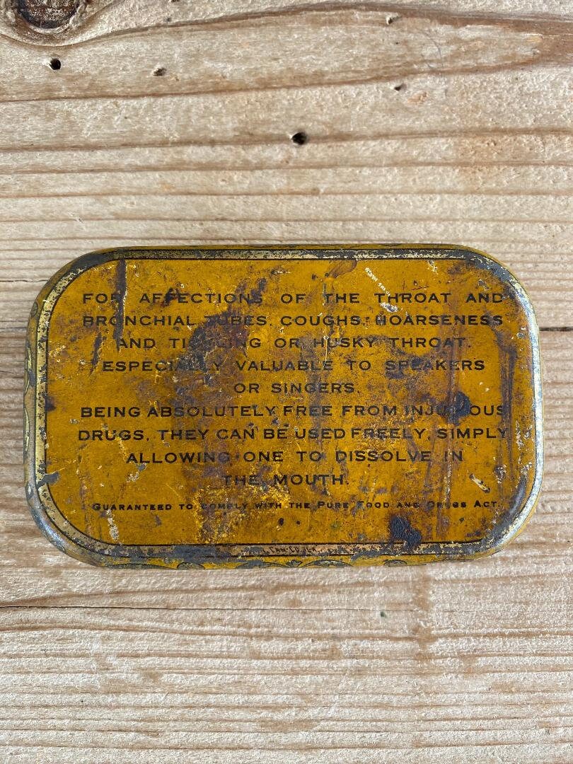 Antique May's Glycerin & Menthol Lozenges Litho Tin - Etsy