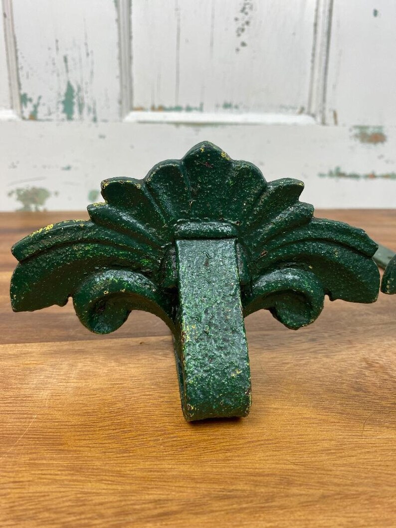 PAIR of Antique Victorian FN Peter & Bro Chippy Green Cast - Etsy