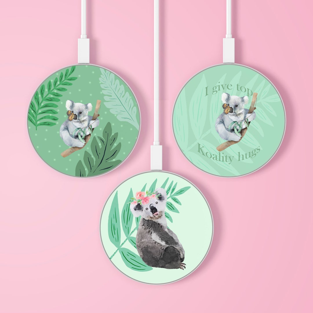 Cute Koala Wireless Charger Koality Hugs Station for iPhone 14, 13, 12 ...