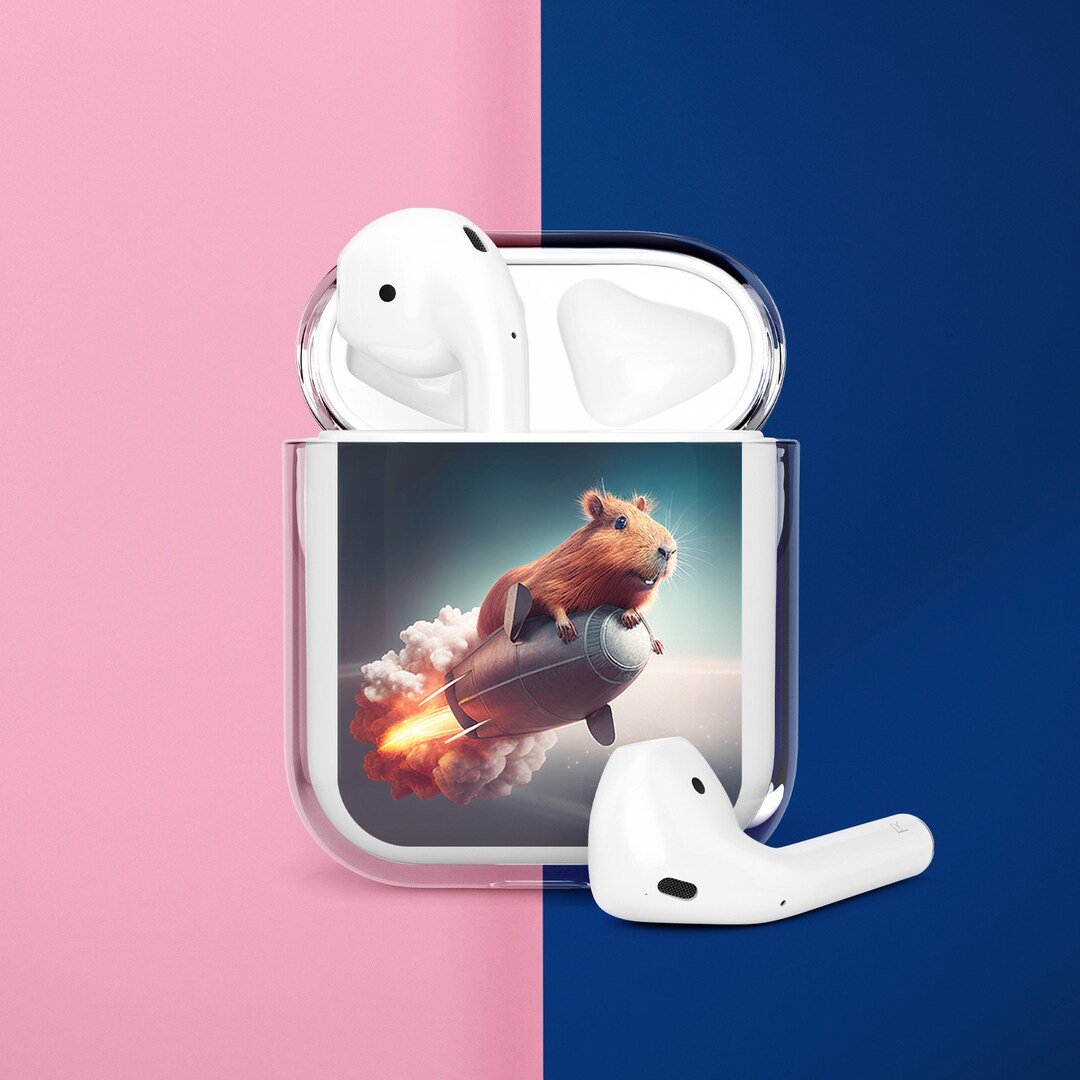 Capybara Case Space Rocket Cover for Apple Airpods Pro Airpods - Etsy