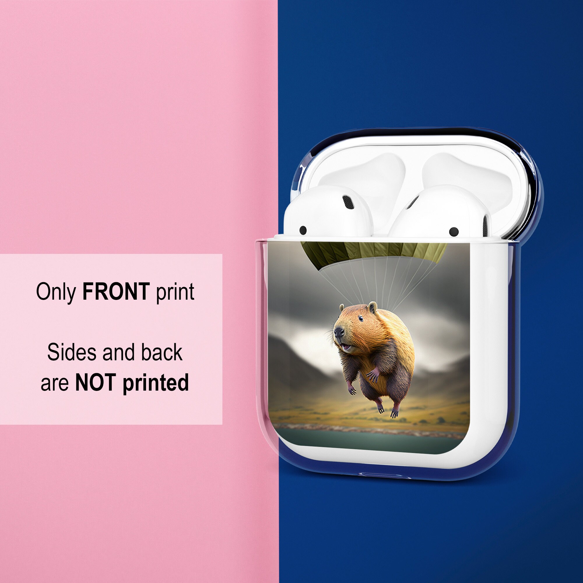 Cute Capybara Case Parachutist Cover for Apple Airpods Pro - Etsy
