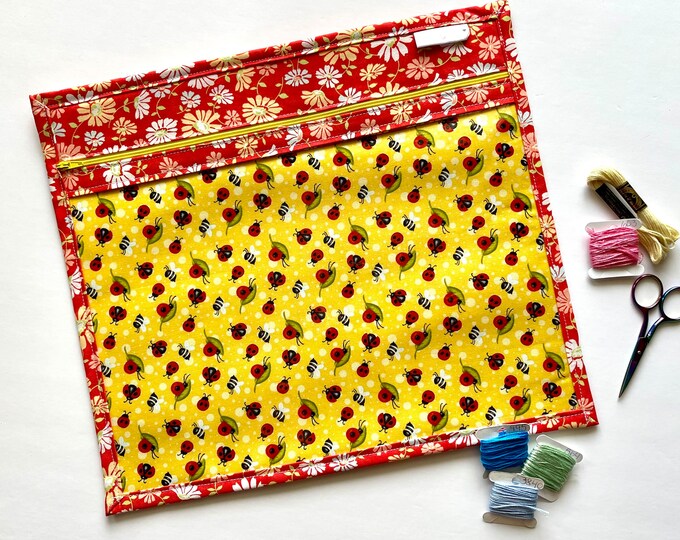 Vinyl Cross Stitch Project Bag, Storage Bag for Needlework, Embroidery ...