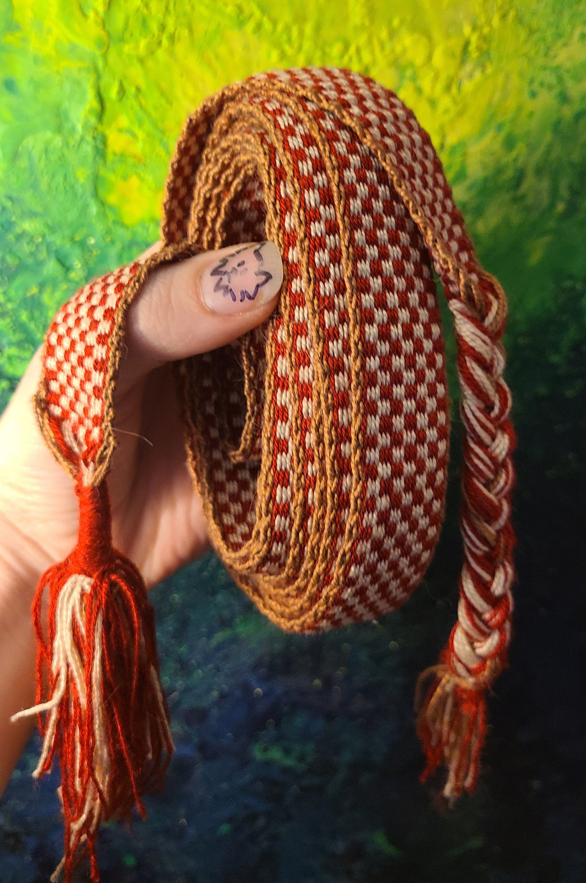 Red and Cream Checky-pattern Belt - Etsy